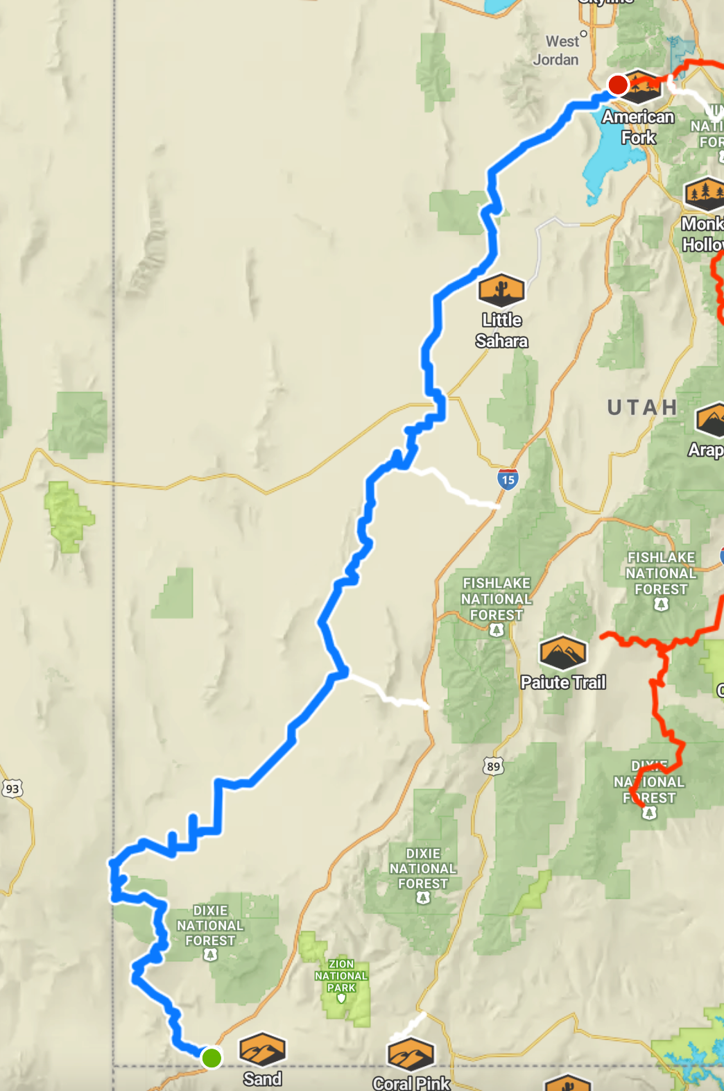 Union Pacific (UP) Trail – St George to Highland – Pioneer Trail System